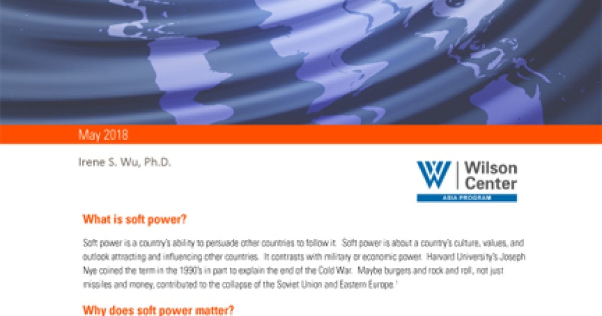 Soft Power Amidst Great Power Competition | Wilson Center