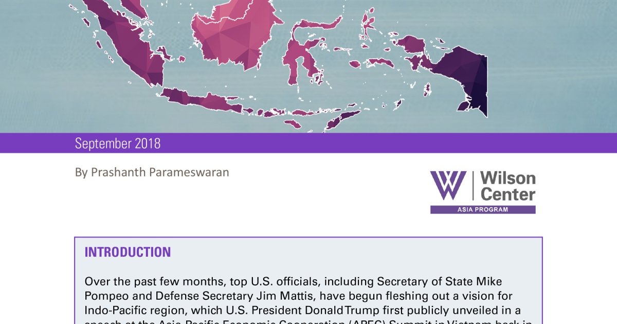 ASEAN's Role in a U.S. Indo-Pacific Strategy | Wilson Center