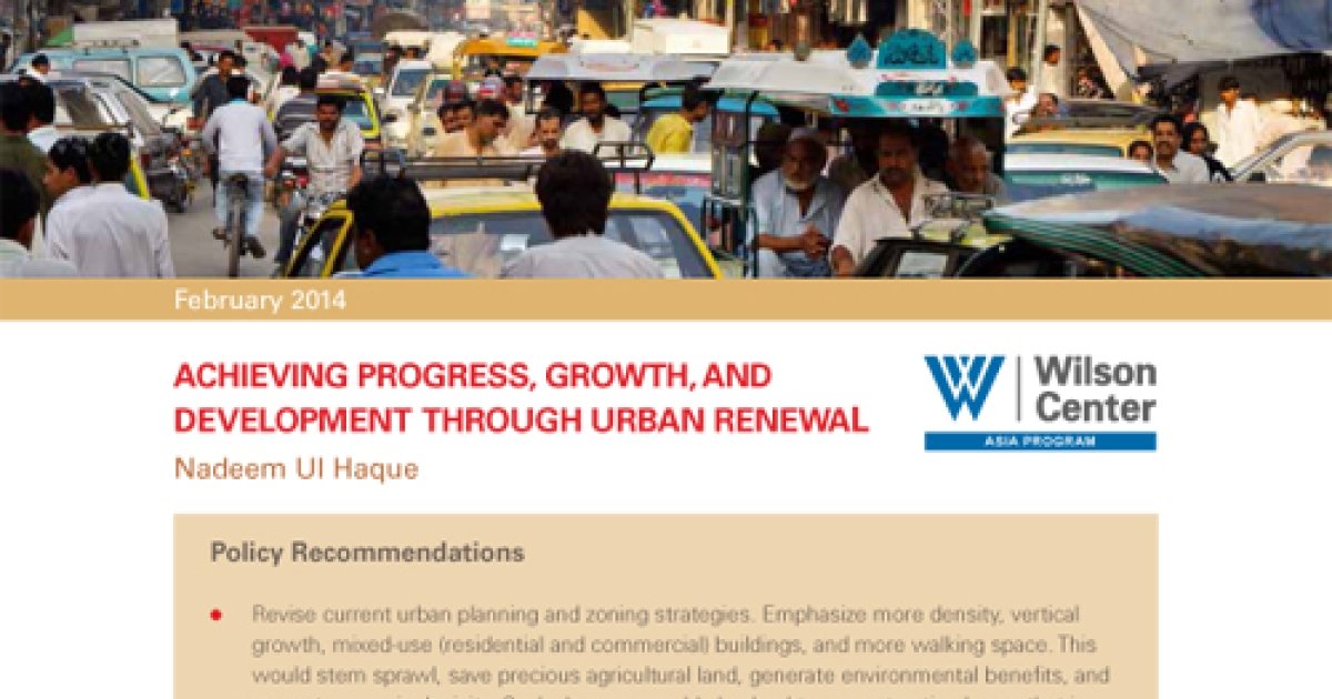 Pakistan's Urbanization: Achieving Progress, Growth, and Development ...