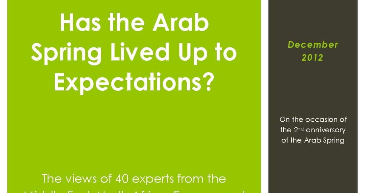 Has the Arab Spring Lived Up to Expectations? | Wilson Center