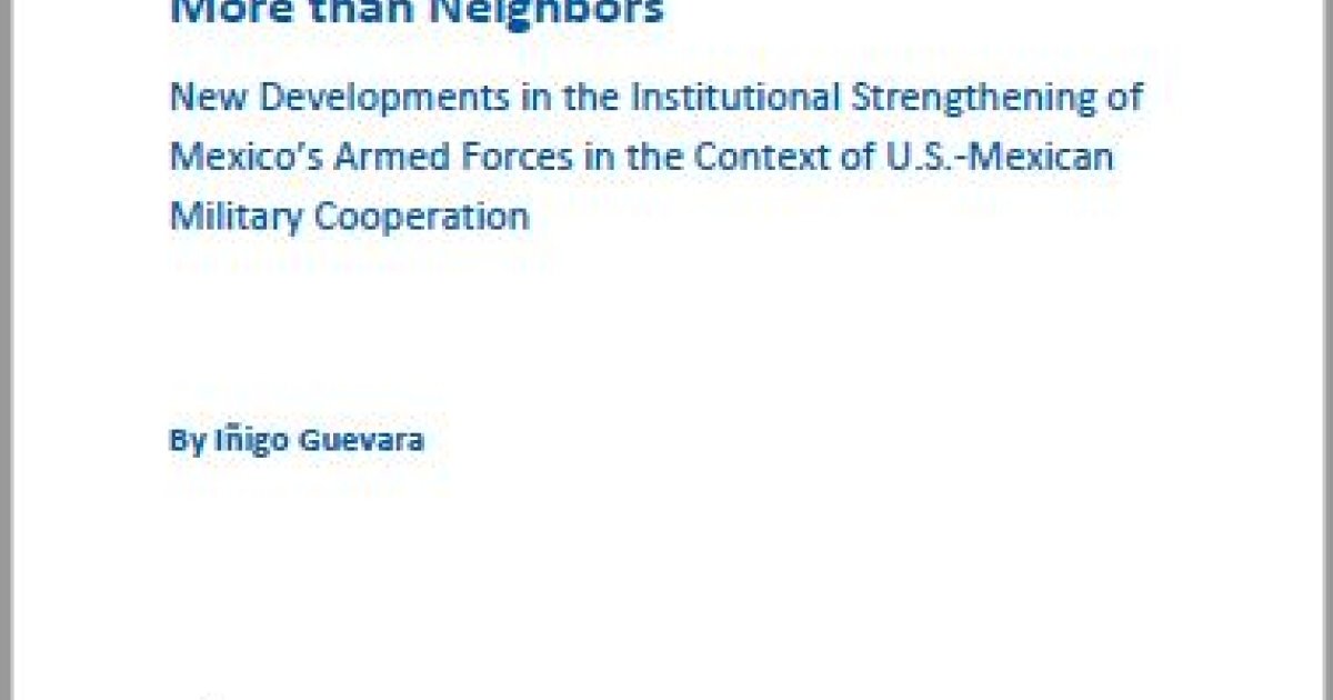 More than Neighbors: New Developments in the Institutional ...