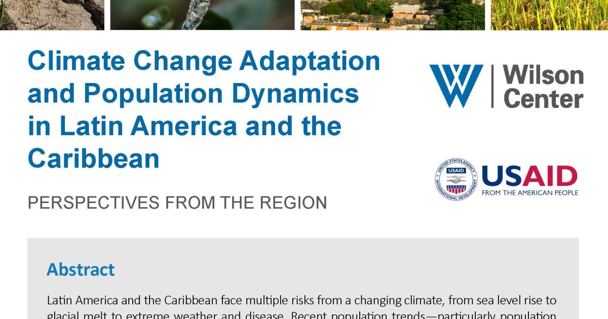 Climate Change Adaptation and Population Dynamics in Latin America and ...