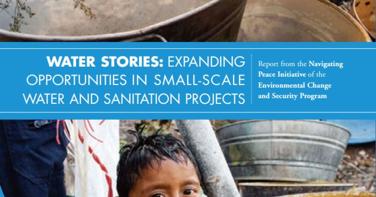 Water Stories: Expanding Opportunities in Small-Scale Water and ...