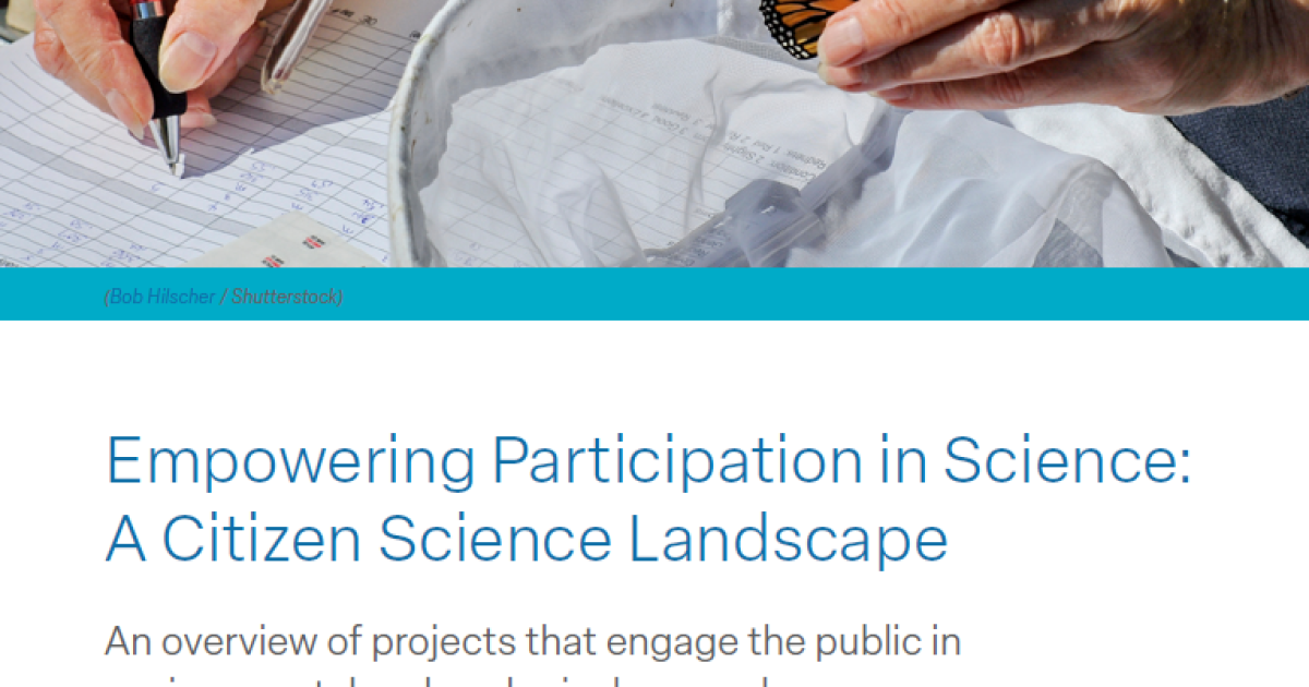 Empowering Participation in Science: A Citizen Science Landscape ...