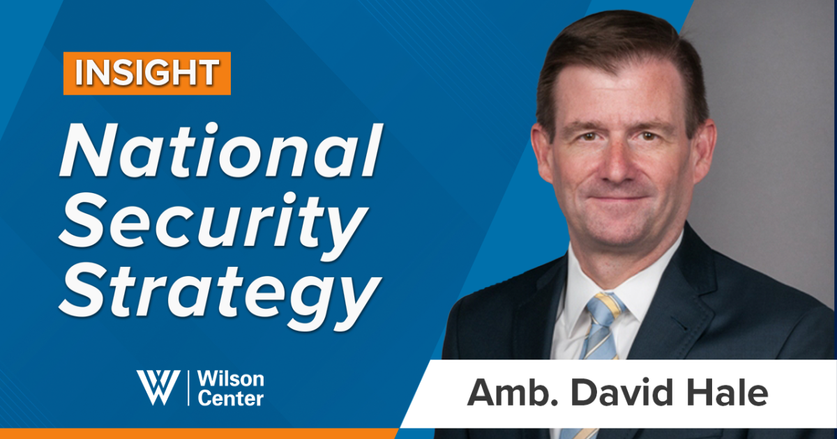 Insights: Ambassador David Hale – The Middle East & the U.S. National ...