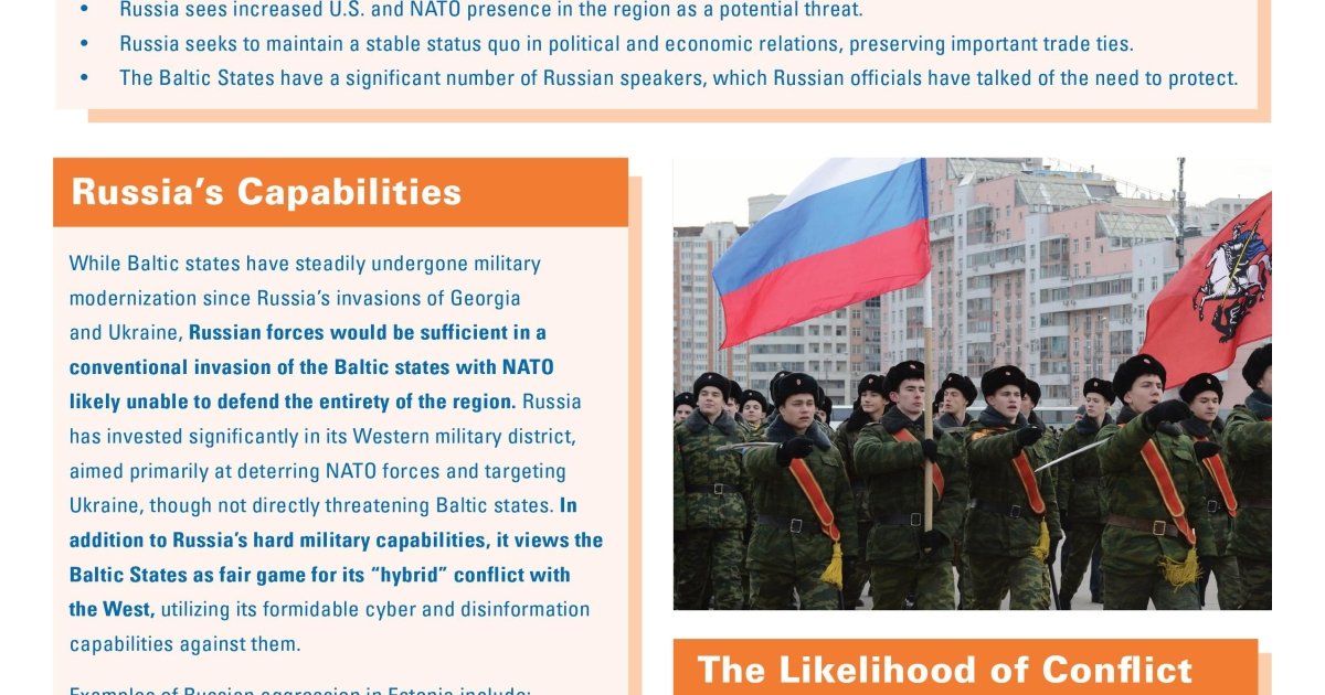 Wilson Memo: The Relationship Between Russia & the Baltics | Wilson Center