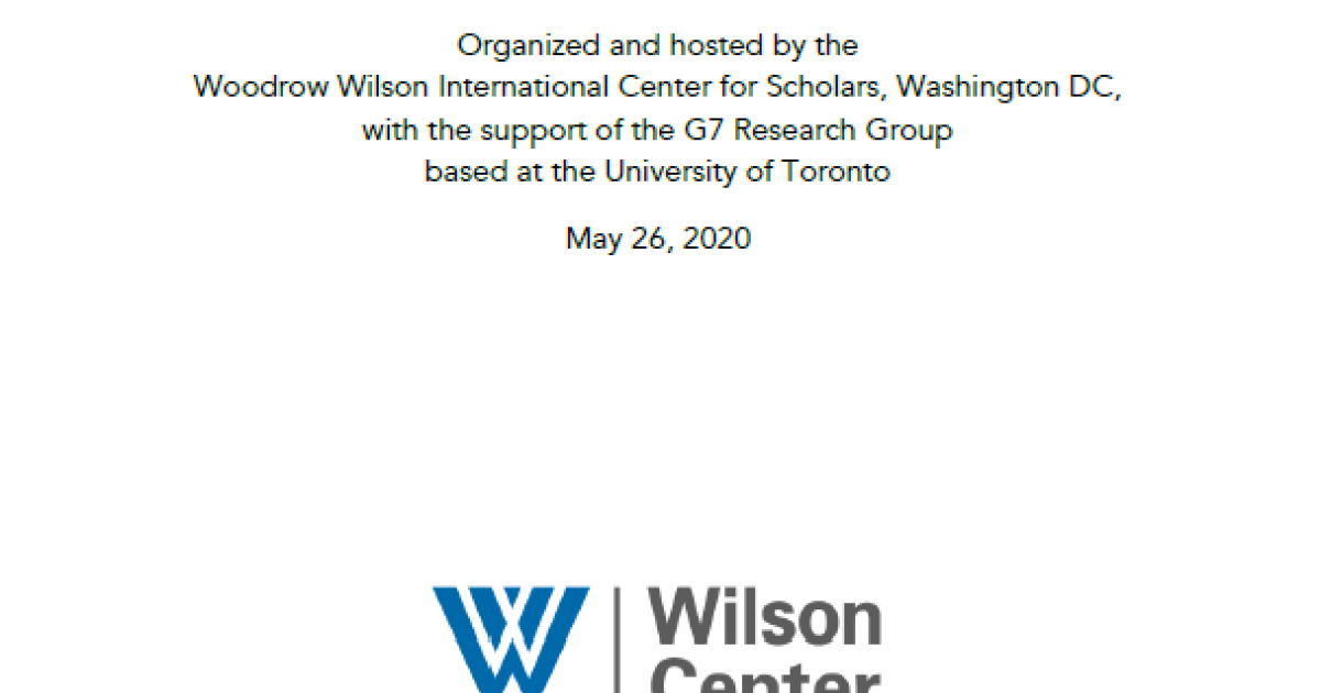 Think 7 USA 2020: Report of the Think 7 Summit | Wilson Center