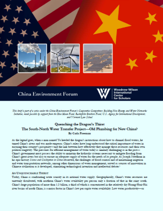 Quenching the Thirsty Dragon: The South-North Water Transfer Project ...