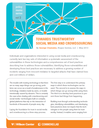 Towards Trustworthy Social Media and Crowdsourcing | Wilson Center